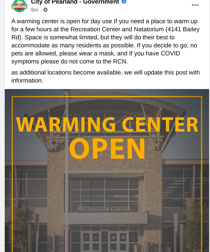 Warming Centers,List Added,2/17