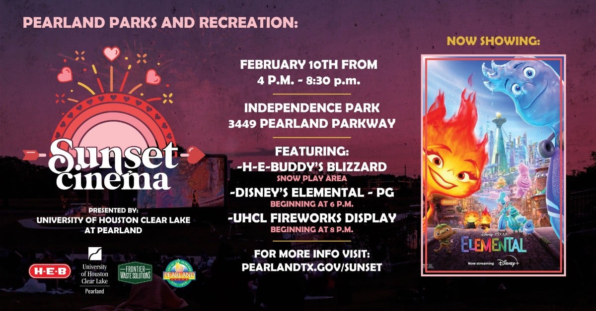 Pearland Parks & Recreation Presents Valentine Sunset Cinema and